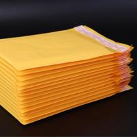 China Wholesale Waterproof Yellow Kraft Paper Shipping Bubble Padded Envelopes Mailers Bags for sale