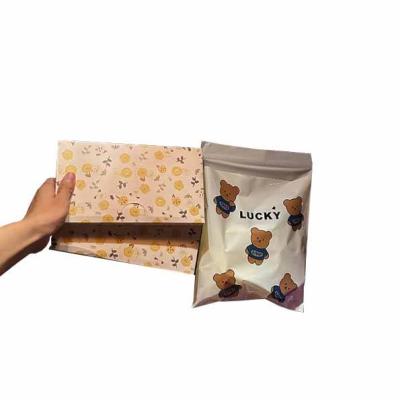 China No Trace Bear Folding Garbage Pouch Car Storage Bag with Adhesive for Inside the Car Stand-up Pouch for Diapers Toilet Paper Use for sale