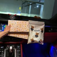 China No Trace Bear Folding Garbage Pouch Car Storage Bag with Adhesive for Inside the Car Stand-up Pouch for Diapers Toilet Paper Use for sale