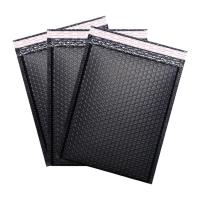 China Recyclable Black Bubble Mail Bag with Matte Film Thickened Express Logistics Delivery Envelope Gravure Printing Surface Handling for sale