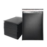 China Recyclable Black Bubble Mail Bag with Matte Film Thickened Express Logistics Delivery Envelope Gravure Printing Surface Handling for sale
