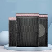 China Recyclable Black Bubble Mail Bag with Matte Film Thickened Express Logistics Delivery Envelope Gravure Printing Surface Handling for sale