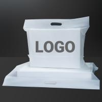 China HDPE Self-adhesive Portable Plastic Tote Bag for Takeaway Color Box Packaging Plastic Bags Custom logo for sale