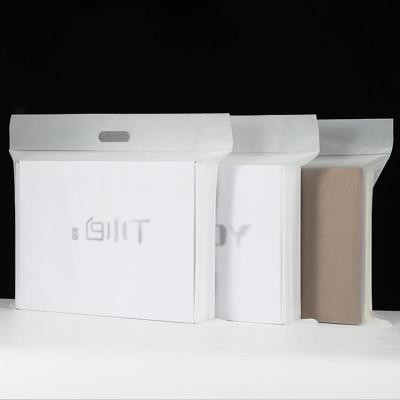 China HDPE Self-adhesive Portable Plastic Tote Bag for Takeaway Color Box Packaging Plastic Bags Custom logo for sale