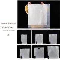 China HDPE Self-adhesive Portable Plastic Tote Bag for Takeaway Color Box Packaging Plastic Bags Custom logo for sale