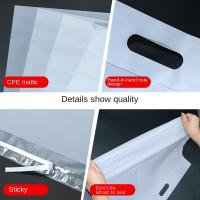 China HDPE Self-adhesive Portable Plastic Tote Bag for Takeaway Color Box Packaging Plastic Bags Custom logo for sale