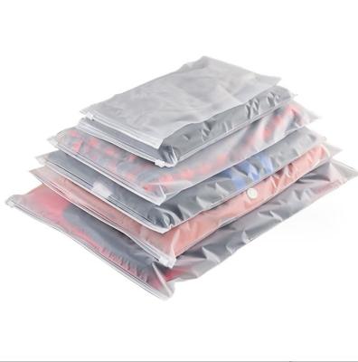 China EVA Frosted Zipper Bag Plastic Ziplock Clothing Bags with Recyclable & Spot Printed Logo for Socks Shoes Fur Packing in Cartons for sale