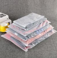 China EVA Frosted Zipper Bag Plastic Ziplock Clothing Bags with Recyclable & Spot Printed Logo for Socks Shoes Fur Packing in Cartons for sale