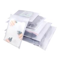 China Customizable Logo Biodegradable Packaging Bag with Frosted Plastic Zipper for Children's Clothing for T-shirts Socks Shoes for sale