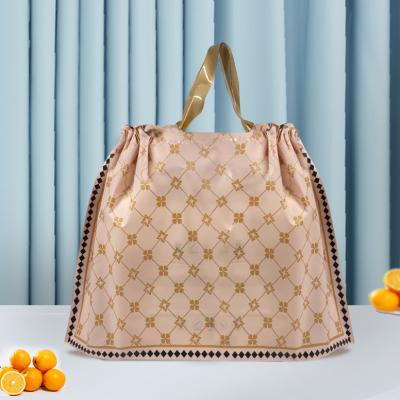 China Wholesale Custom Takeout Drawstring Bag, Drawstring Closure Pouch For Catering Restaurant To‑Go Food Packaging for sale