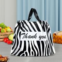 China Wholesale Custom Takeout Drawstring Bag, Drawstring Closure Pouch For Catering Restaurant To‑Go Food Packaging for sale