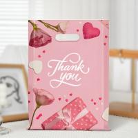 China Colorful Printed PE Die‑Cut Handle Bag, Thank You Plastic Shopping Bag, Custom Printed Retail Merchandise Packaging Bag for Boutique, Gift & Apparel for sale