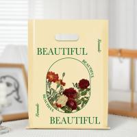 China Colorful Printed PE Die‑Cut Handle Bag, Thank You Plastic Shopping Bag, Custom Printed Retail Merchandise Packaging Bag for Boutique, Gift & Apparel for sale