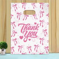 China Factory stock four-finger flat pocket small size plastic bag clothing store bag gift bag packaging bag clothes handbag plastic gift bag Printed HDPE Hand Hole Plastic Bags, Custom Logo Shopping Carry for sale