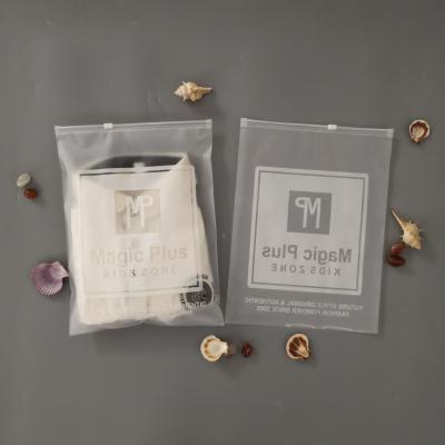 China Custom CPE Frosted Zipper Bag Production Process | Waterproof Reusable Plastic Zip Bag Manufacturing for sale