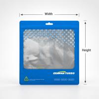 China Custom Printed Flat Mylar Zipper Bag with Euro Hang Hole, Clear Window Aluminum Foil Resealable Pouch for Hardware Electronic Accessories Packaging for sale