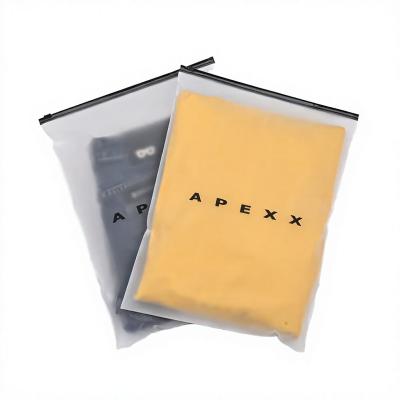 China Custom Frosted Zipper Bags for Clothing Packaging - Reusable Matte Slider Zip Lock Apparel Bags for sale