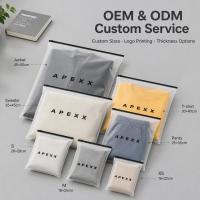 China Custom Frosted Zipper Bags for Clothing Packaging - Reusable Matte Slider Zip Lock Apparel Bags for sale