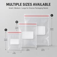 China Heavy Duty Double Zipper Food Storage Bags with Write-On Memo Label (Multi-Size Pack) for sale