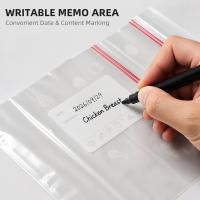 China Heavy Duty Double Zipper Food Storage Bags with Write-On Memo Label (Multi-Size Pack) for sale