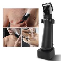 China Men Ipx7 Waterproof Body Groin Hair Clipper Two Cutter Head Rechargeable for sale