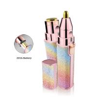 China Women Portable Eyebrow Trimmer Facial Hair Removal 2 In 1 Painless Hair Shaver for sale