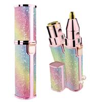 China Women Portable Eyebrow Trimmer Facial Hair Removal 2 In 1 Painless Hair Shaver for sale