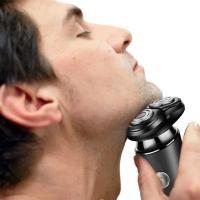 China Men 3D Rotary Beard Cordless Electric Shavers USB Rechargeable Electric Razor With Pop Up Beard Trimmer for sale
