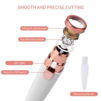 China Portable Waterproof 2 In 1 Mini Lipstick Shaver For Ladies Eyebrow Facial Hair Trimming for sale