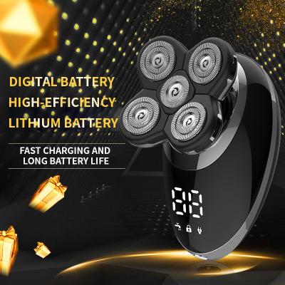 China 5 In 1 Men Electric Shavers 5D Floating Rotary Razor Multifunctional Beard Trimmer for sale
