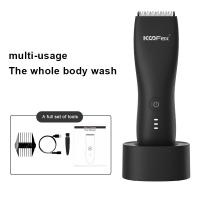 China IPX6 Waterproof Body Trimmer Replaceable Ceramic Male Razor Clippers Charging Dock Electric Groin Hair Trimmer for sale