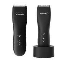 China IPX6 Waterproof Body Trimmer Replaceable Ceramic Male Razor Clippers Charging Dock Electric Groin Hair Trimmer for sale