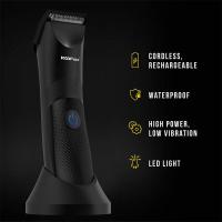 China Men Electric Body Trimmer And Shaver eplaceable Ceramic Blade IPX7 Waterproof Razor for sale
