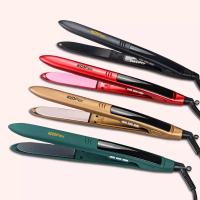 China 2 In 1 PTC Heater Flat Iron Hair Straightener Multi Temperature LCD Display for sale