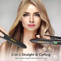 China 2 In 1 PTC Heater Flat Iron Hair Straightener Multi Temperature LCD Display for sale