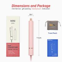 China Travel Size Portable Hair Straightener Small Flat Irons Curling For Short Hair 1 Inch Styling Tools for sale