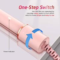China Travel Size Portable Hair Straightener Small Flat Irons Curling For Short Hair 1 Inch Styling Tools for sale