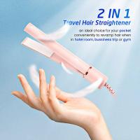 China Travel Size Portable Hair Straightener Small Flat Irons Curling For Short Hair 1 Inch Styling Tools for sale