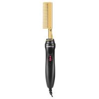 China Household Hot Hair Straightener Ceramic Electric Hair Straightening Comb Curling Iron Heated Brush for sale