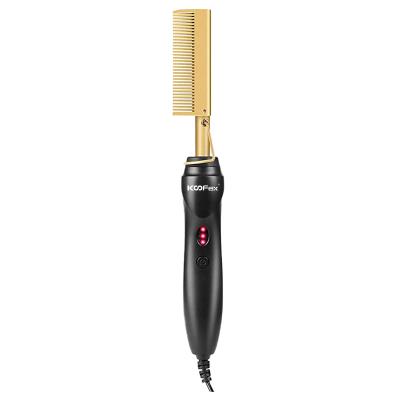 China Household Hot Hair Straightener Ceramic Electric Hair Straightening Comb Curling Iron Heated Brush for sale