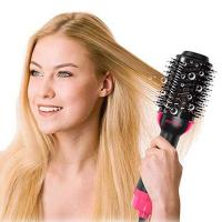 China 220V Hair Dryer Brush Round Blow Dryer 3 In 1 Straightening Hot Air Brush Anti Scald for sale