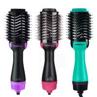 China 220V Hair Dryer Brush Round Blow Dryer 3 In 1 Straightening Hot Air Brush Anti Scald for sale