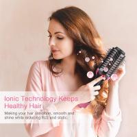 China 220V Hair Dryer Brush Round Blow Dryer 3 In 1 Straightening Hot Air Brush Anti Scald for sale