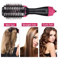 China 220V Hair Dryer Brush Round Blow Dryer 3 In 1 Straightening Hot Air Brush Anti Scald for sale