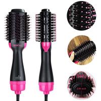 China 220V Hair Dryer Brush Round Blow Dryer 3 In 1 Straightening Hot Air Brush Anti Scald for sale