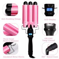 China 3 Barrel Temperature Adjustable Electric Hair Curler Hair Waver Curling Iron Ceramic Tourmaline for sale