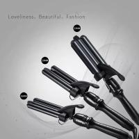 China 3 Barrel Temperature Adjustable Electric Hair Curler Hair Waver Curling Iron Ceramic Tourmaline for sale
