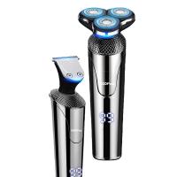 China Cordless Electric Razor For Men Shaving IPX7 Waterproof Wet Dry 4 In 1 Shavers Beard Nose 4D Trimmer for sale