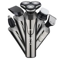 China Cordless Electric Razor For Men Shaving IPX7 Waterproof Wet Dry 4 In 1 Shavers Beard Nose 4D Trimmer for sale