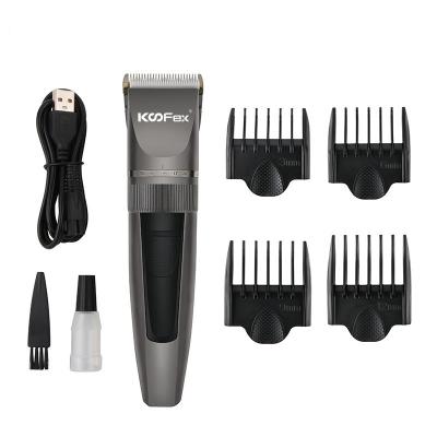 China Men Ceramic Blade Electric Hair Clippers USB Rechargeable Shockproof KooFex for sale